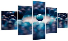 Obraz - Modré kuličky (125x70 cm)