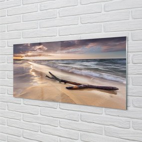 Obraz na skle Gdańsk Beach sea sunset 100x50 cm
