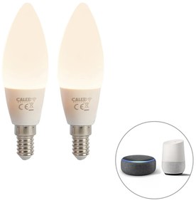 Sada 2 chytrých LED žárovek E14 B35 4,9W 470 lm 2200-4000K