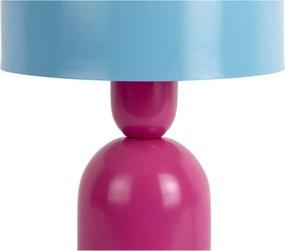 Modrá/růžová kovová stolní lampa (výška 24 cm) Double Funky – Leitmotiv