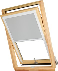 Dekodum Termoizolační roleta na střešní okno typu VELUX MK04/M04/304 Barva látky: Graphite Silver, Barva profilu: Bílá