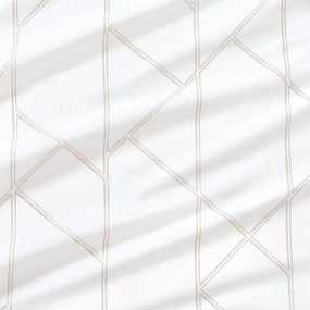 Goldea bavlněné napínací prostěradlo - geometrické linie na bílém 120 x 200 cm