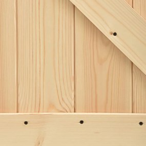 Posuvné dveře s kováním 70 x 210 cm masivní borové dřevo - Default Title