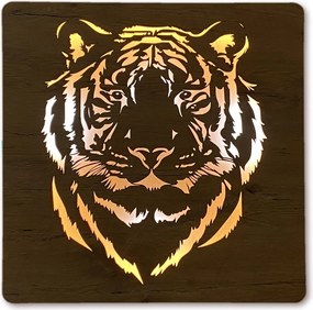 Li-Go "Tygr" světelný obraz 230V 62x62 cm provedení povrchu: dub světlý