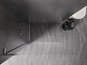 Mexen Kioto-X L sprchová stěna Walk-in 110 x 200 cm, transparentní 10 mm, chrom - 800-110-107-01-00-X