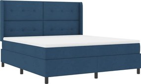 Postel s boxspringem s polštářem Modrá 200 x 180 cm textil 3341664