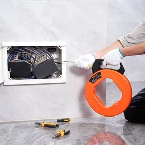 Fish Tape, 30,5 m, 4,8 mm, sklolaminátový stahovák drátu s optimalizovaným pouzdrem