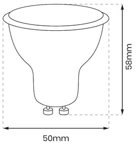 LED žárovka GU10 neutrální 4000k 6,5w 560 lm