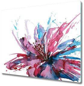 Skleněná krájecí deska Abstraktní květina 60x52 cm