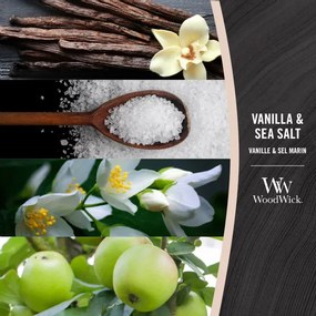 WoodWick – svíčka Vanilla & Sea Salt (Vanilka a mořská sůl) Velikost: malá 85 g