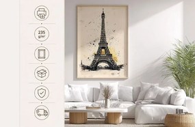 Pařížská elegance - obraz - Eiffelova věž v uměleckém stylu 24 - A4 – 210 × 297 mm - 159 Kč