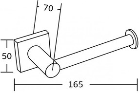 Mexen příslušenství, držák na wc papír RUFO, zlatá, 7050933-50