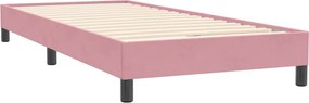 Postel Box Spring bez matrace růžová 80x220 cm samet 3315854