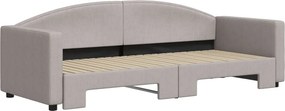 Válenda s přistýlkou taupe 80 x 200 cm textil 3197186