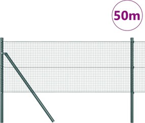 Zemní upevnění svařované drátěné ploty 50 x 0,8 m Zelená 3351758
