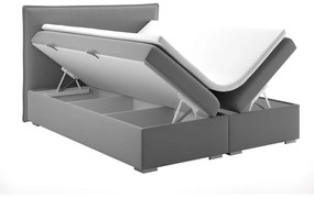 Kontinentální postel 160 cm Carla (šedá)(s úložným prostorem). 1020246