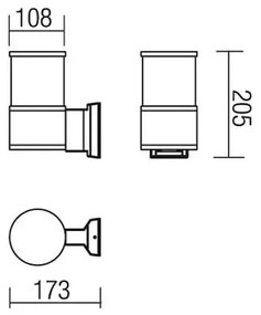 Redo 9326 - Nástěnné svítidlo EXTER 1xE27/42W/230V IP54