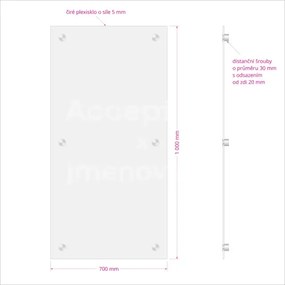 ACCEPT Hlavní orientační tabule Clear CL4 - rozměr 500 x 1 000 mm