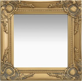 vidaXL Nástěnné zrcadlo barokní styl 40 x 40 cm [320306] Barva: Bílá
