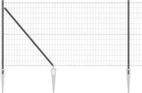 Evropský plot se hroty 10 x 1,2 m Ocel potažená PVC Šedá 3350646