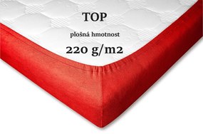 DADKA VRACOV Froté prostěradlo červené Rozměr 90x200x20 jednolůžko