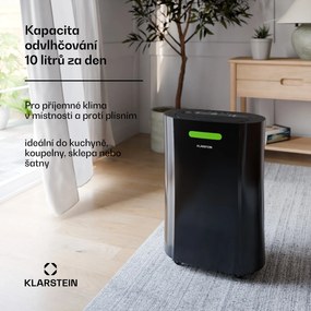 Klarstein AeroDry 10 odvlhčovač vzduchu, výkon 165 W, 10 l/den, 135 m³/h, pro plochu do 30 m², funkce DrySelect
