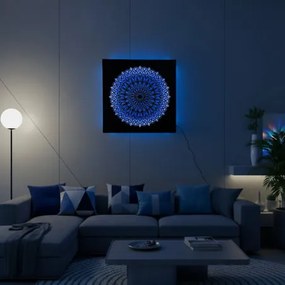 LED dřevěný obraz Mandala - světelný obraz | SENTOP LED0251