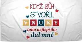Sablio Ručník Když Bůh stvořil vnuky - 30x50 cm