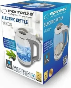 Esperanza EKK025W YUKON rychlovarná konvice bílá / 1500 W / 1.7 L / LE