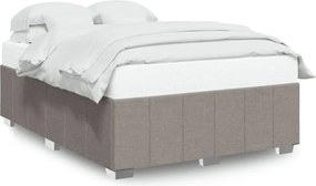 Rám postele bez matrace taupe 140 x 200 cm textil 3284843