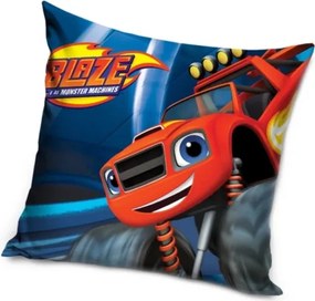 Carbotex Polštářek Plamínek a Čtyřkoláci Rudý Monster Truck 40x40 cm