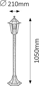 Rabalux VELENCE zahradní sloupek 8240