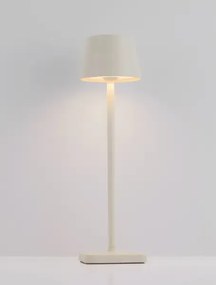 Venkovní stolní lampa Deck bílá