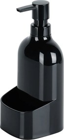 VILDE Dávkovač mycího prostředku s nádobou na houbičku, černý, 500 ml