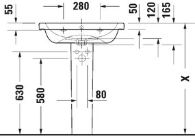 Duravit 23996500002 - Závěsné umyvadlo D-CODE 65x48 cm keramika/lesklá bílá