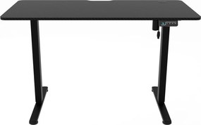 Elektricky výškově nastavitelný stůl ELEVIS — 120x60 cm, kov, melamin, černá