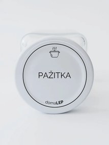 Samolepka na kořenky PAŽITKA průhledná 5 cm základní písmo