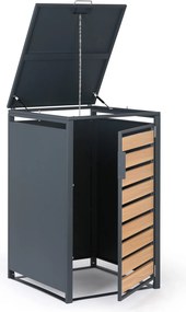 Přístřešek na popelnici 240 l, 1160 x 695 x 800 mm, dekor dřeva