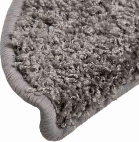 Schodové rohože 10 ks 56 x 17 x 3 cm šedé, půlkulaté 149783