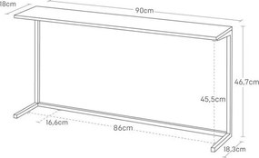 Bílá/v přírodní barvě dřevěná přídavná polička 28,5x8,5 cm Tower – YAMAZAKI