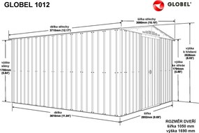 LANIT PLAST, s.r.o. domek GLOBEL 1012 ZELENÝ se střešním oknem LG2500