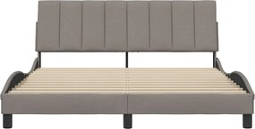 Rám postele bez matrace Hanko taupe 160 x 200 cm textil 3310402