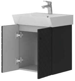Kingsbath / Lavedo Tessera Black 60 koupelnová skříňka s umyvadlem