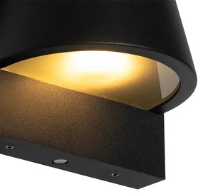 Venkovní nástěnná lampa černá IP44 se soumrakovým spínačem - Femke
