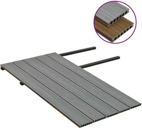 Terasová prkna WPC s příslušenstvím hnědá a šedá 10 m² 2,2 m 3070463