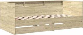 Válenda se zásuvkami bez matrace dub sonoma 90 x 200 cm 3280848