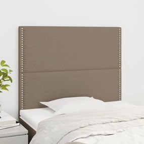 Čelo postele 2 ks taupe 90x5x78/88 cm textil