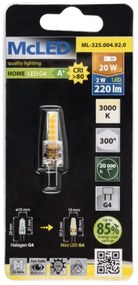 LED žárovka G4 McLED 2W (20W) teplá bílá (3000K) 12V ML-325.004.92.0