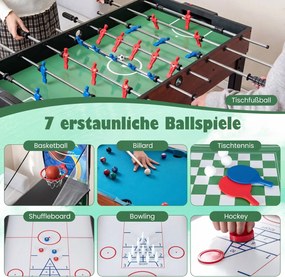Costway 15 v 1 Herní stolní set stolní hra multifunkční se stolním fotbalem
