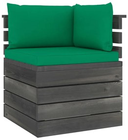 vidaXL 6dílná zahradní sedací souprava z palet + podušky borové dřevo [3061952] Barva: Hnědá